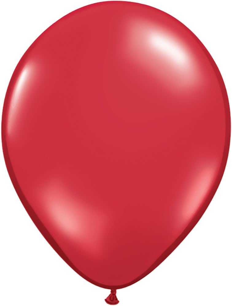 Amazon.com: Qualatex 11" Pearlized Ruby Red Balloons (100ct) : Home ...