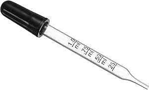 PATIKIL Eye Dropper, 1pcs 1ml Glass Straight Tip Graduated Dropper with ...