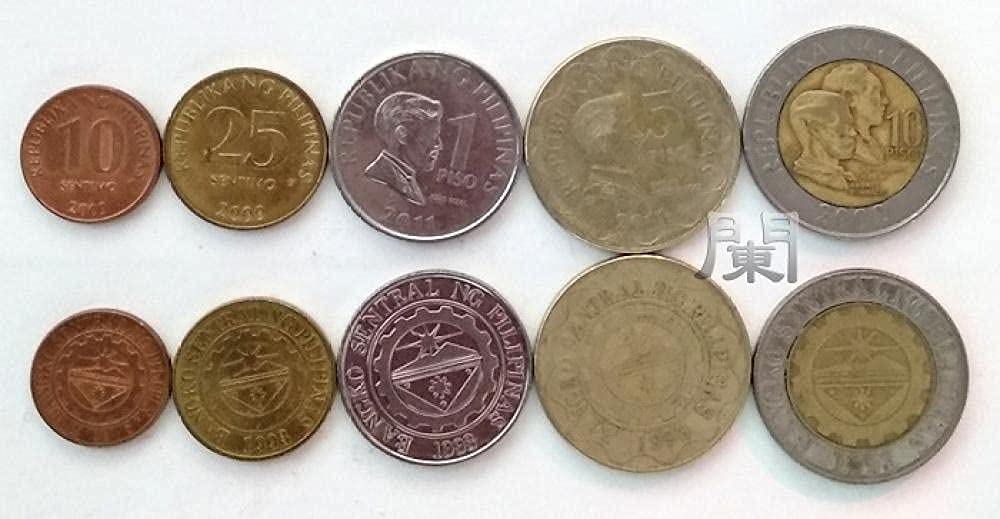 Buy chenchen Filipino Coin Circulation Coin Set 5 10 25 Points and 1 5 ...