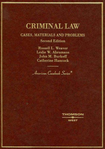 Amazon.com: Criminal Law: Cases, Materials & Problems, 2nd Edition ...