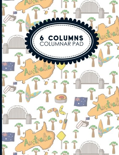 Amazon.com: 6 Columns Columnar Pad: Accounting Paper, Accounting Ledger ...