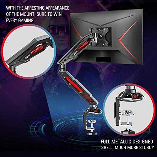 Electronikz - MOUNT PRO Single Gaming Monitor Stand - Mechanical Spring ...
