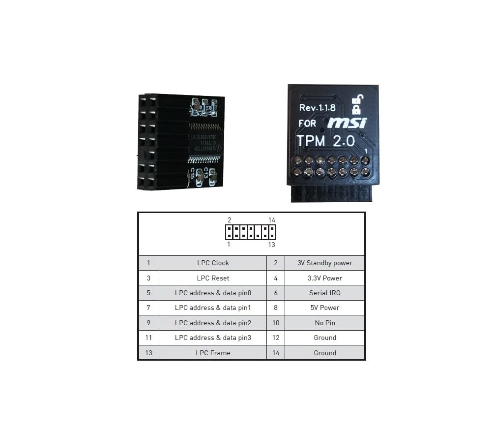 Buy TPM 2.0 Encryption Security Module Remote Card Windows 11 Upgrade ...