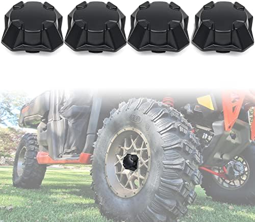 CPOWACE Black Tire Wheel Center Hub Caps with Dustproof Function ...