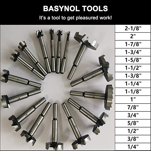 Snapklik.com : BASYNOL Forstner Bit Set For Wood Drilling,16 Piece ...