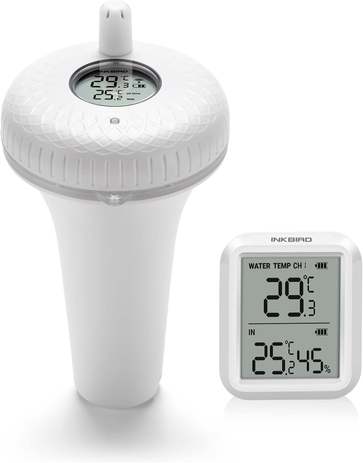 INKBIRD Wireless Pool Thermometer Floating IBS-P01R Easy Read Remote ...