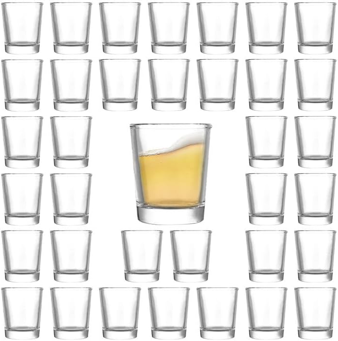 GBACHOOSE Set of 36 Shot Glasses, 25ml Classic Shot Glass with Heave ...