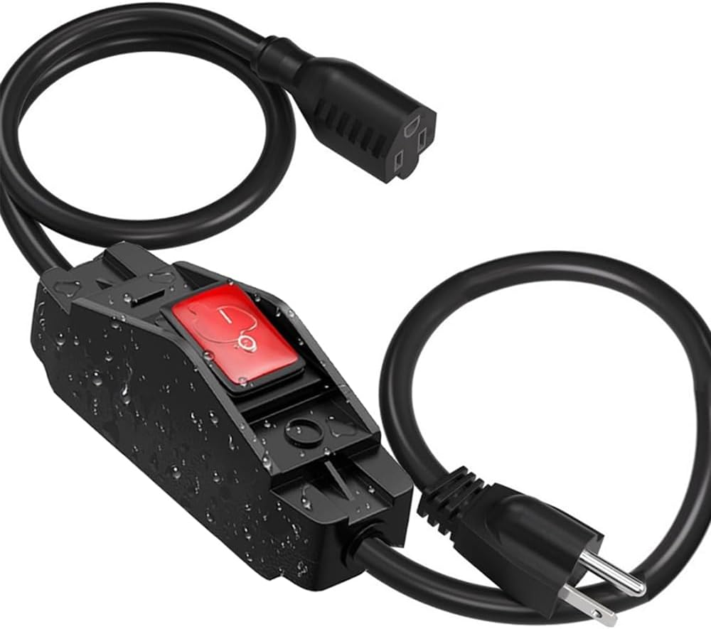Amazon.com: 3.3ft Extension Cord with Led Switch, WeatherProof ...