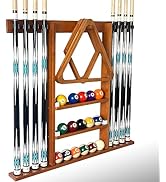 Amazon.com: GACCO BILLIARDS Freestanding Billiard Cue Rack, Pool Table ...