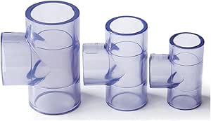 Amazon.co.jp: 1個 クリア PVC イコライザー T型 ID 20、25、32、40、50、63、75、90、110mm メトリック接続継手コネクタ 水槽 池 ガーデン DIY ...