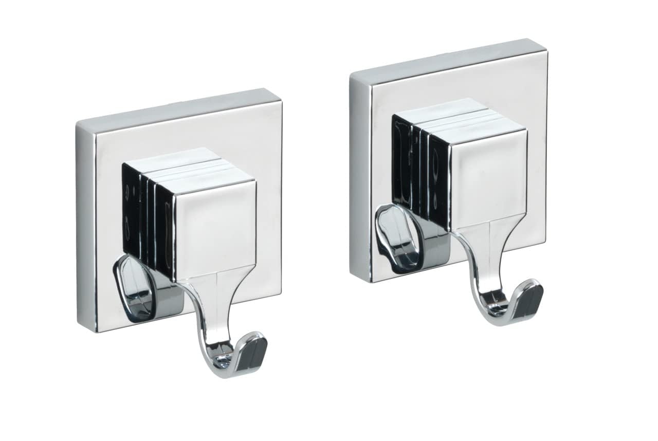 Amazon.com: Wenko "Quadro Wall Hooks with Vacuum-Loc, Silver, 2-Piece ...