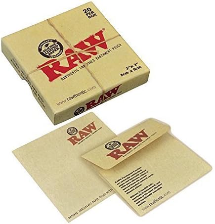 RAW Unrefined Parchment Paper Pouch 3 x 3 20 Pouch Box by RAW – BigaMart