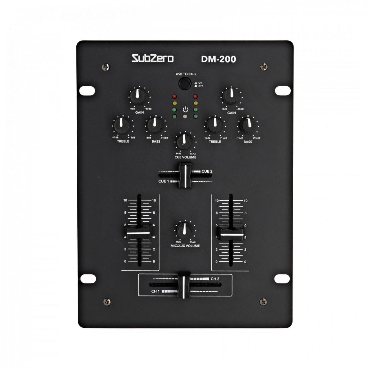2 Channel DJ Mixer with Crossfader and USB SubZero DM-200 : Amazon.co ...