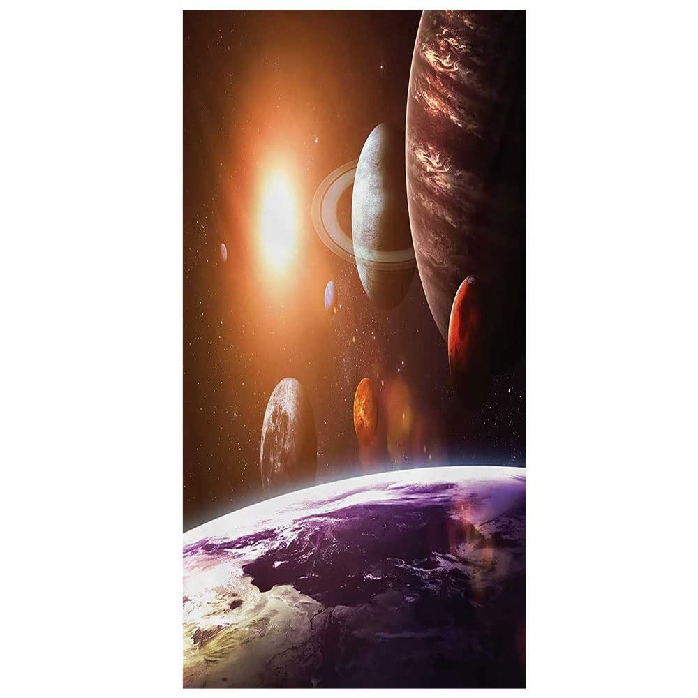 Window Tinting Of The Solar System Theme Colored And Frosted Window