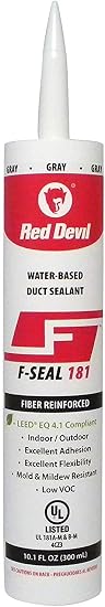 Red Devil F Seal 181 Fiber Reinforced Water Based Duct Sealant, 10.1 oz ...