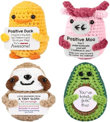 Amazon.com: KJRIVER Positive Crochet Animals Mini 4 Pieces Avocado Cow ...
