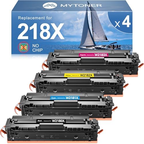 Amazon.com: MYTONER 218X Toner Cartridges 4 Pack (NO CHIP) Replacement ...