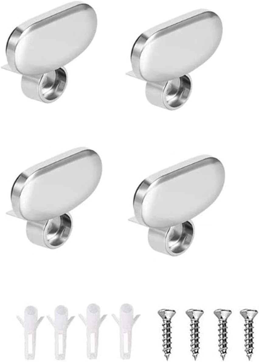 Amazon.com: Mirror Clips, Glass Clips Clamps Holder - Oval Wall Mounted ...