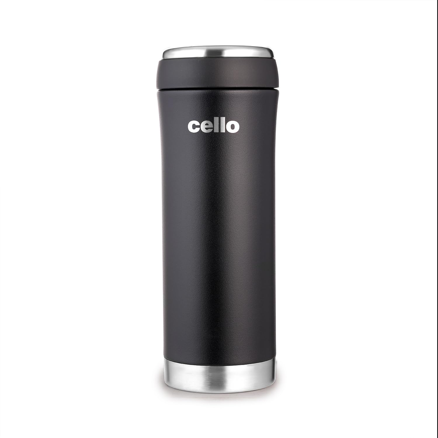 Cello Duro My Cup Thermosteel Flask, 350ml, Black | Travel Flask with ...