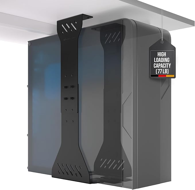 Amazon.com: Heavy Duty Under Desk PC Holder – Up to 77 lbs Load ...