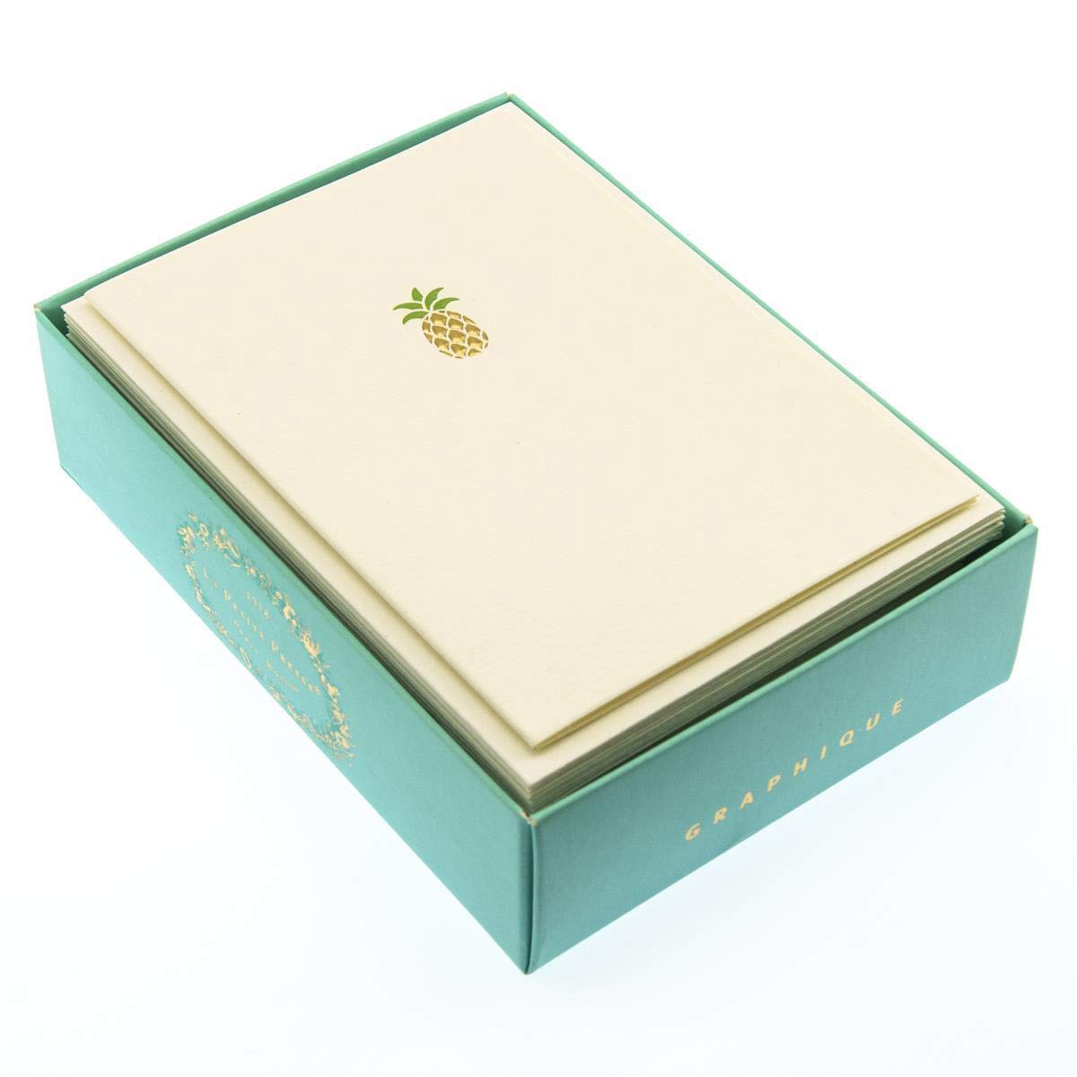 Snapklik.com : Graphique Pineapple La Petite Presse Boxed Notecards ...