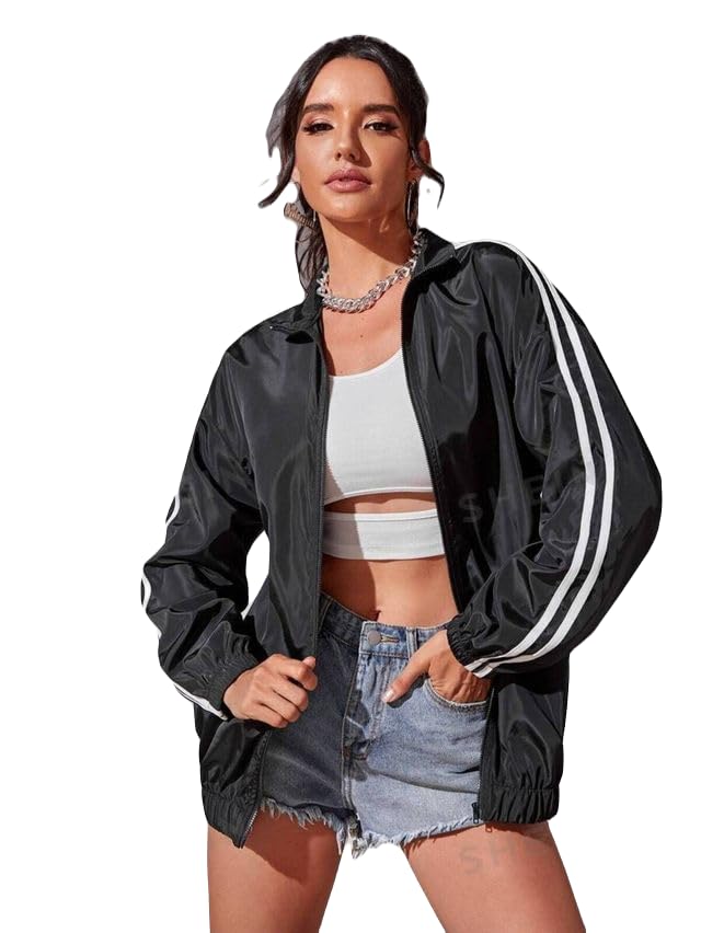 Buy MAYKR Women's Windcheater Jacket - Lightweight Polyester Zipper ...