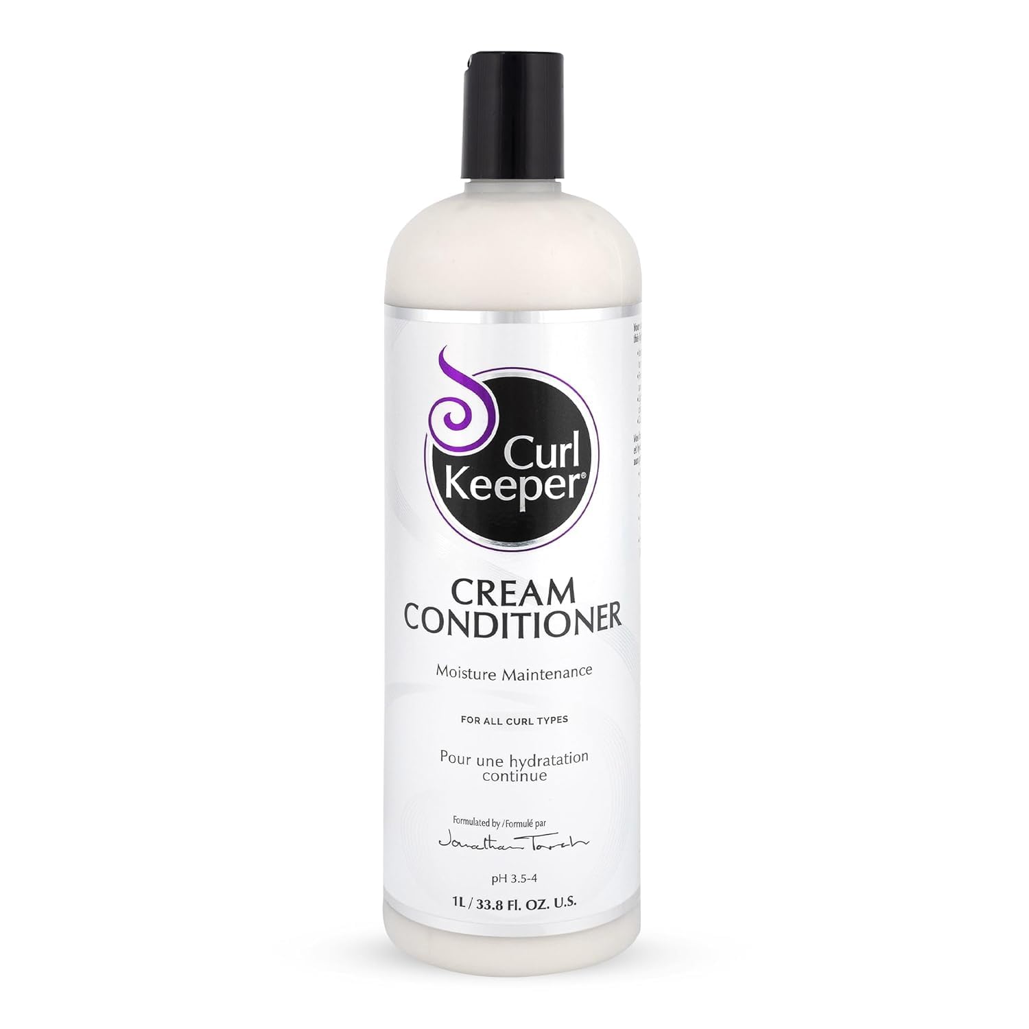 Amazon.com : Curl Keeper Cream Conditioner for Curly Hair, 33.8 Fl Oz ...