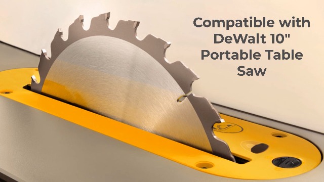 Watch Metal Dado Throat Plate Compatible with DeWalt 10" Table Saw on ...