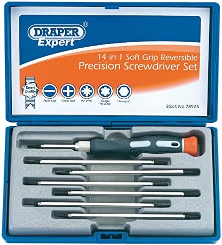 Draper Expert 14 in 1 Reversible Precision Screwdriver Set - 78925 ...