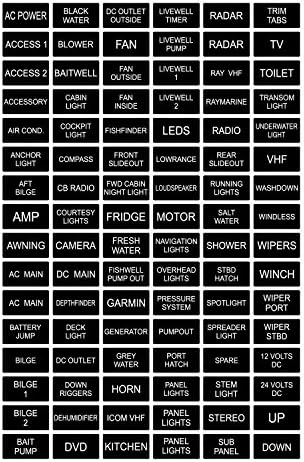 Amazon.com: White Marine Boat Dash Board Switch Instrument Panel Decal ...