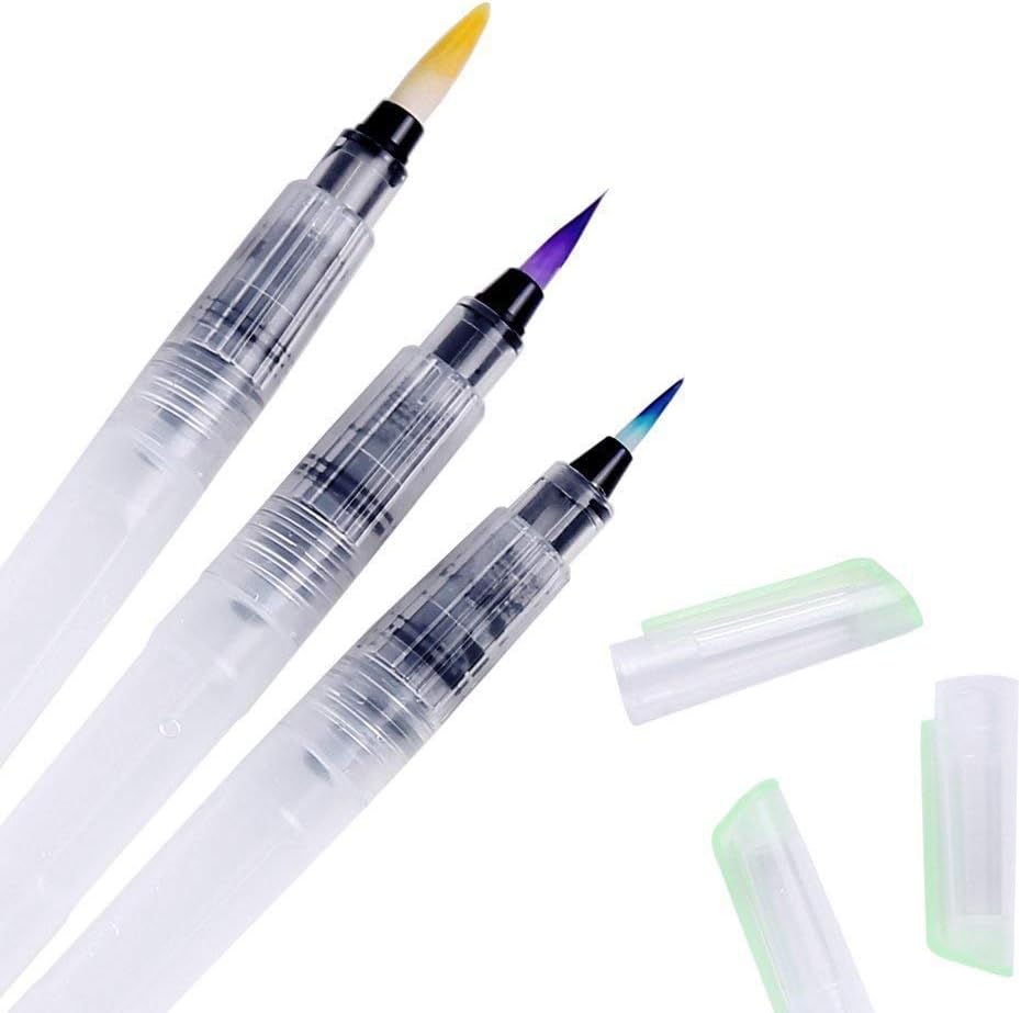 Vishal Plastic 3 Sizes Classic Styling Water Brush Pen For Watercolor ...