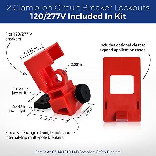 Brady Breaker Lockout Tagout Electrical Loto Kit. 120/277V to 480/600V ...