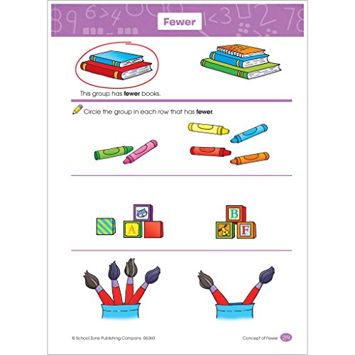 Snapklik.com : School Zone Big Math Workbook For Kindergarten & 1st ...