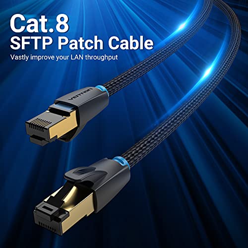 VENTION Cat 8 Ethernet Cable 1m High Speed Internet Cable Braided ...