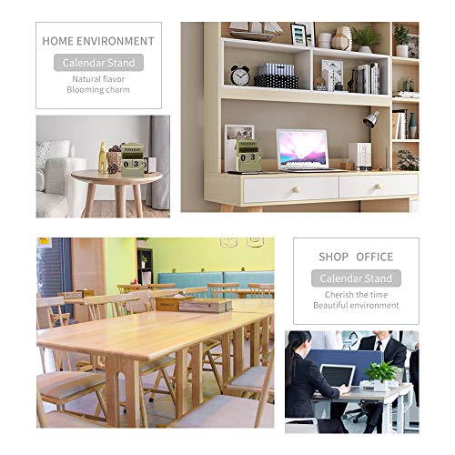 Mini Tabletop Bureau Kalender Display Stand Creatief Houten Bureau ...