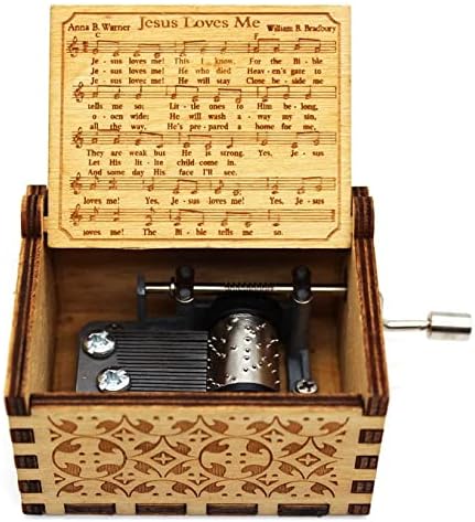 Amazon.com: Honluntech Wooden Music Box, Jesus Love Me Music Boxes ...
