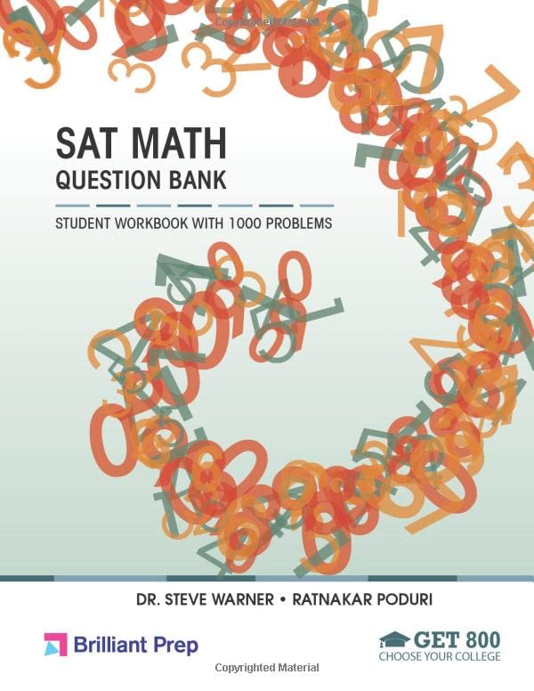 SAT Math Question Bank: Student Workbook with 1000 Problems | Amazon ...