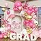 Amazon.com: Graduation Balloon Arch Kit 130 Pcs Pink White Gold Balloon ...