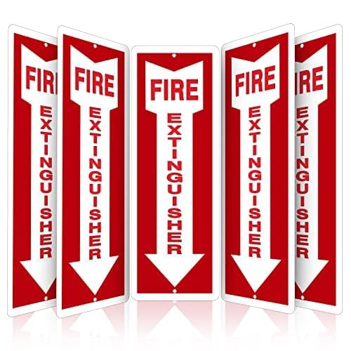 OLANZU Fire Extinguisher Signs with Arrow 12"x 4" - 0.04 Inch Aluminum ...