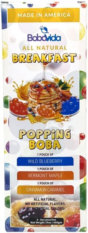 Amazon.com: BOBAVIDA Super Blue Raspberry Popping Boba - 10 Boba ...
