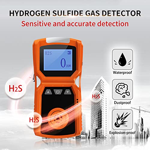 Hydrogen Sulfide Detector, CHNADKS Digital H2S Monitor with Sound ...