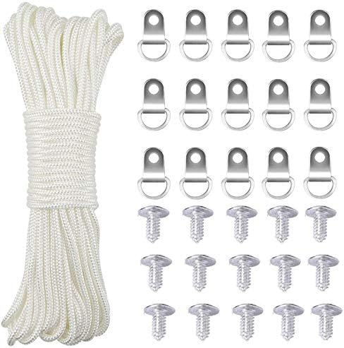 TUPARKA 15m*3mm Picture Wire Picture Hanging Cord White Nylon Picture ...