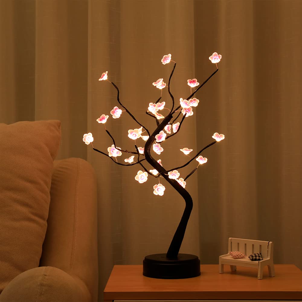 Amazon.com: Lamp for Living Room Lamp Cherry Bonsai Tree Light DIY ...