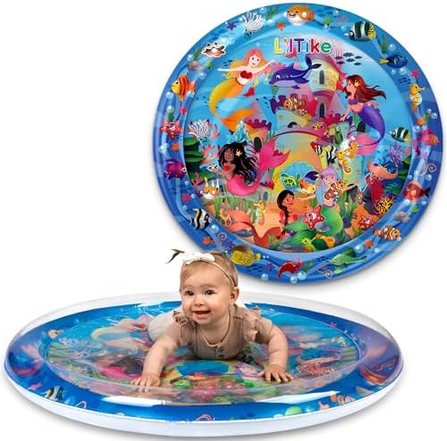 Amazon.com : Tummy Time Water Mat, Tummy time Water Play Mat for Baby ...