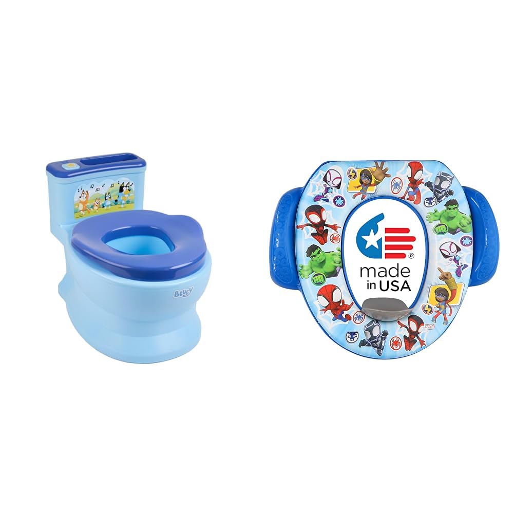 Amazon.com: Bluey Playtime Floor Potty Trainer and Spidey Potty Seat ...