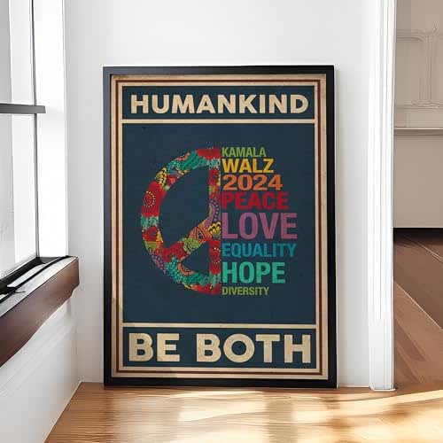 Amazon.com: Humankind Feminist Gift Vertical Poster, Peace Love ...