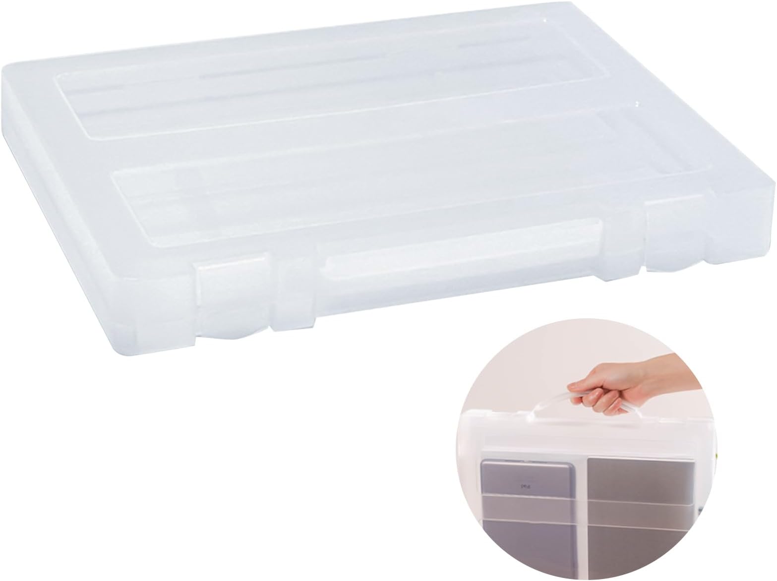 Amazon.com: Marte Vanci Clear A4 Paper Storage Box with Lids Portable ...