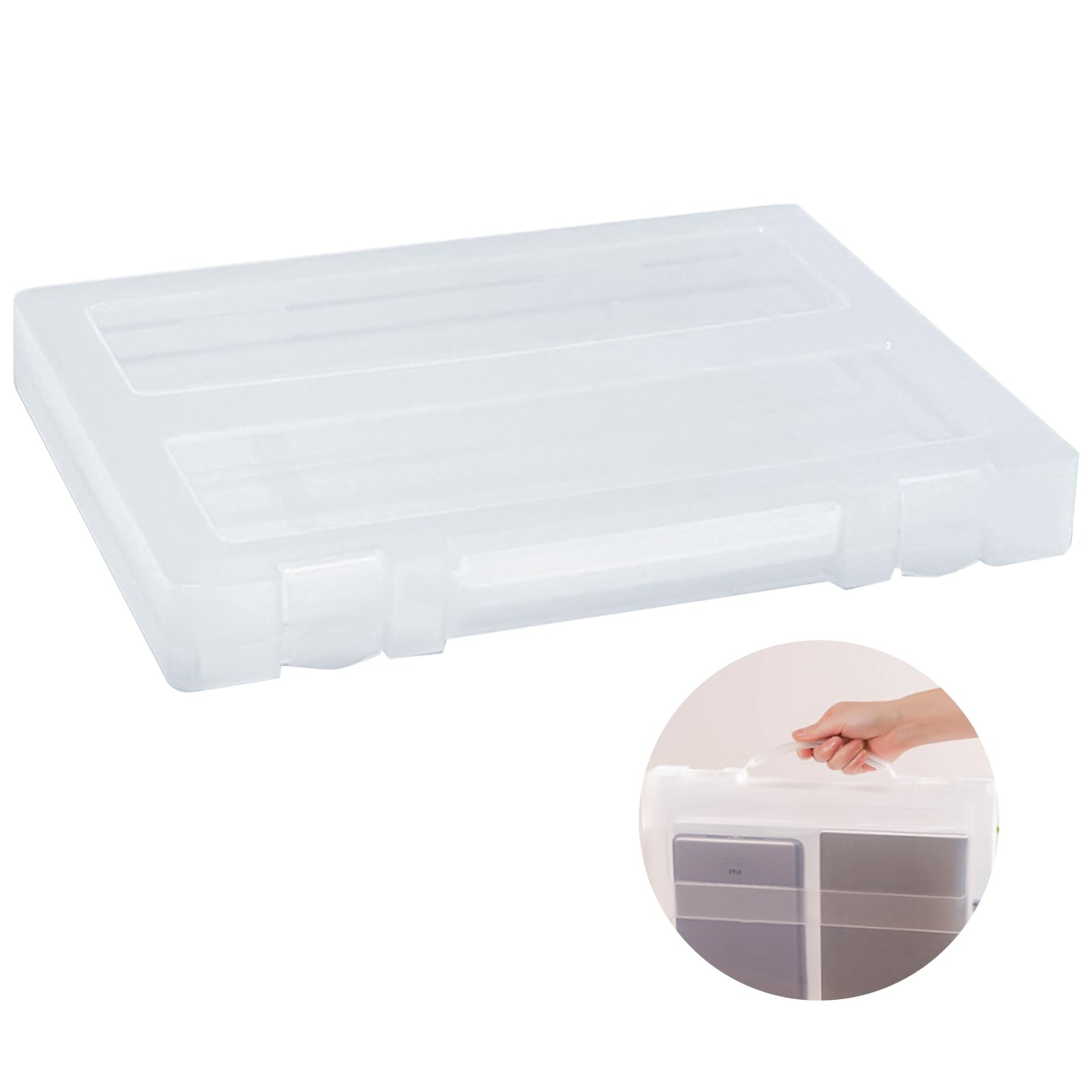 Marte Vanci Clear A4 Paper Storage Box with Lids Portable Plastic File ...