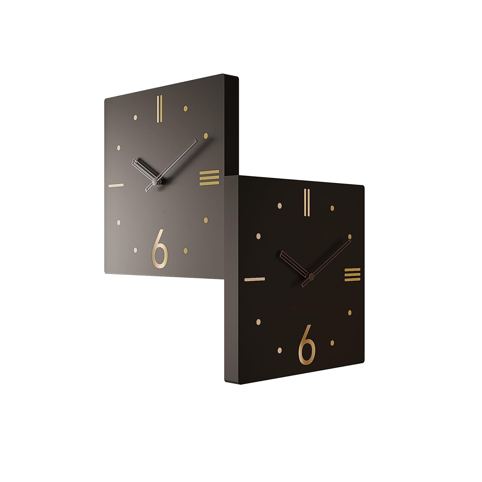 Corner Wall Clocks Decorative Double Sided Clock-Square Creative ...