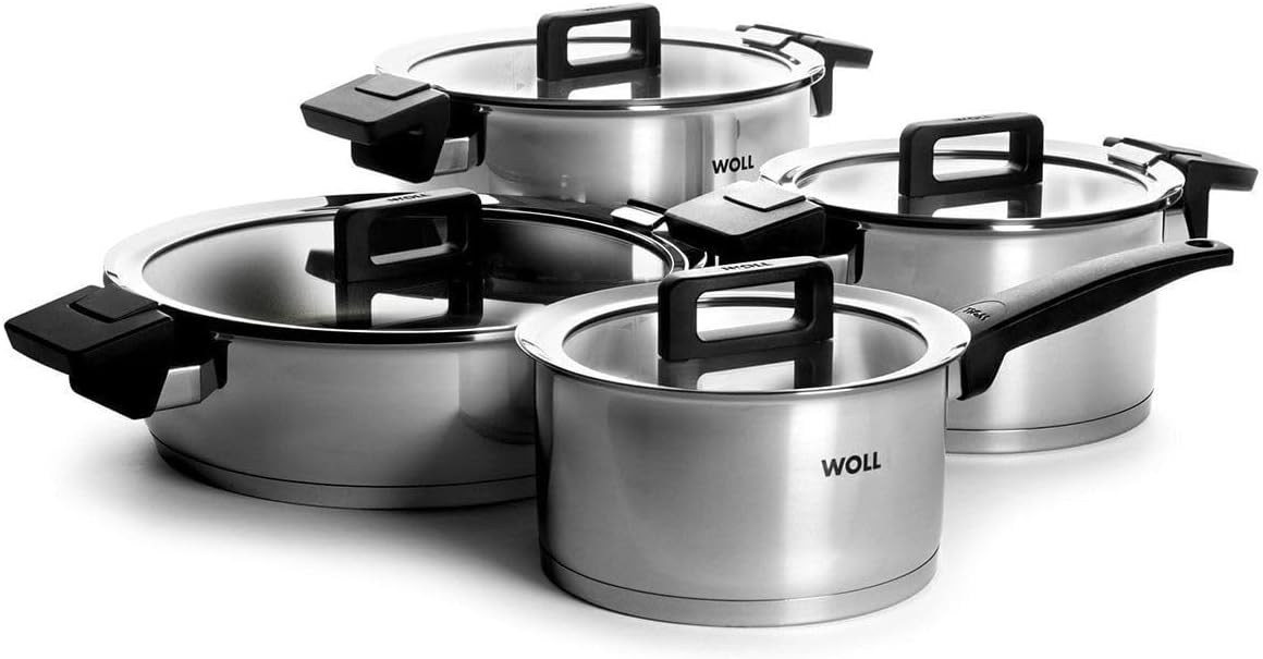 Woll Concept Topfset 4-teilig mit Deckel aus Edelstahl, für alle ...
